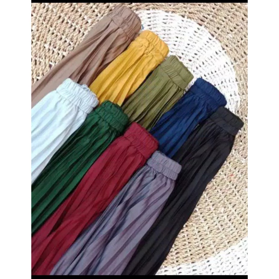 Jual ROK PLISKET HYGET PREMIUM /ROK PLISKET MIDI SKIRT | Shopee Indonesia