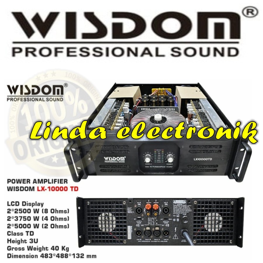Jual power amplifier wisdom lx10000 lx 10000 class TD garansi original ...