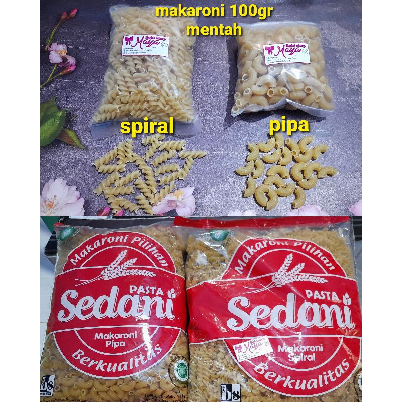 Jual Makaroni mentah 100gr pasta spageti spaghety instant bolognese ...