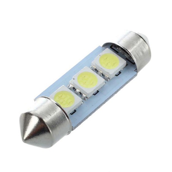 Jual Lampu Plafond Plafon Mobil LED 3 Mata 36mm Warna Putih | Shopee ...