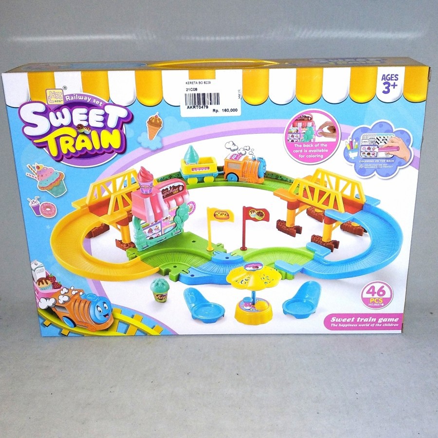 Jual Mainan Track Kereta Api Train Track Set 8229 Sweet Train 46pcs | Shopee Indonesia