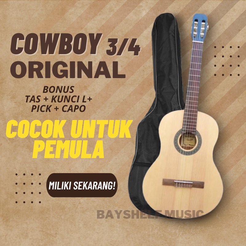 Jual Gitar Akustik Nylon 3/4 Cowboy Original CG 100 NA NS Classic High ...