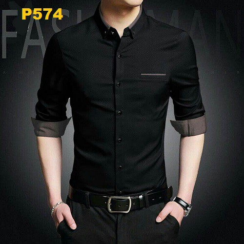 Jual P574 Kemeja Pria Gaul Gagah Good Quality SIZE LENGKAP | Shopee Indonesia