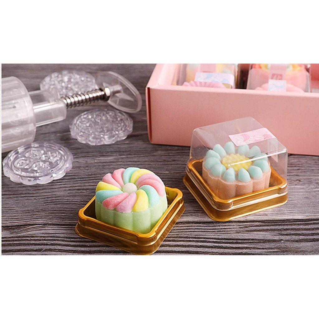 Jual Mika Mooncake 50gr - 60gr Cake Case Taro Kotak Tray Mika Plastik ...
