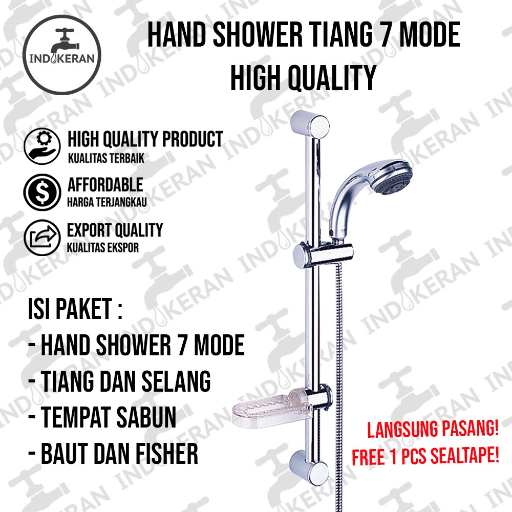 Jual INDOKERAN - Hand Shower Tiang Kepala Bulat - 1/2 Inch -High ...