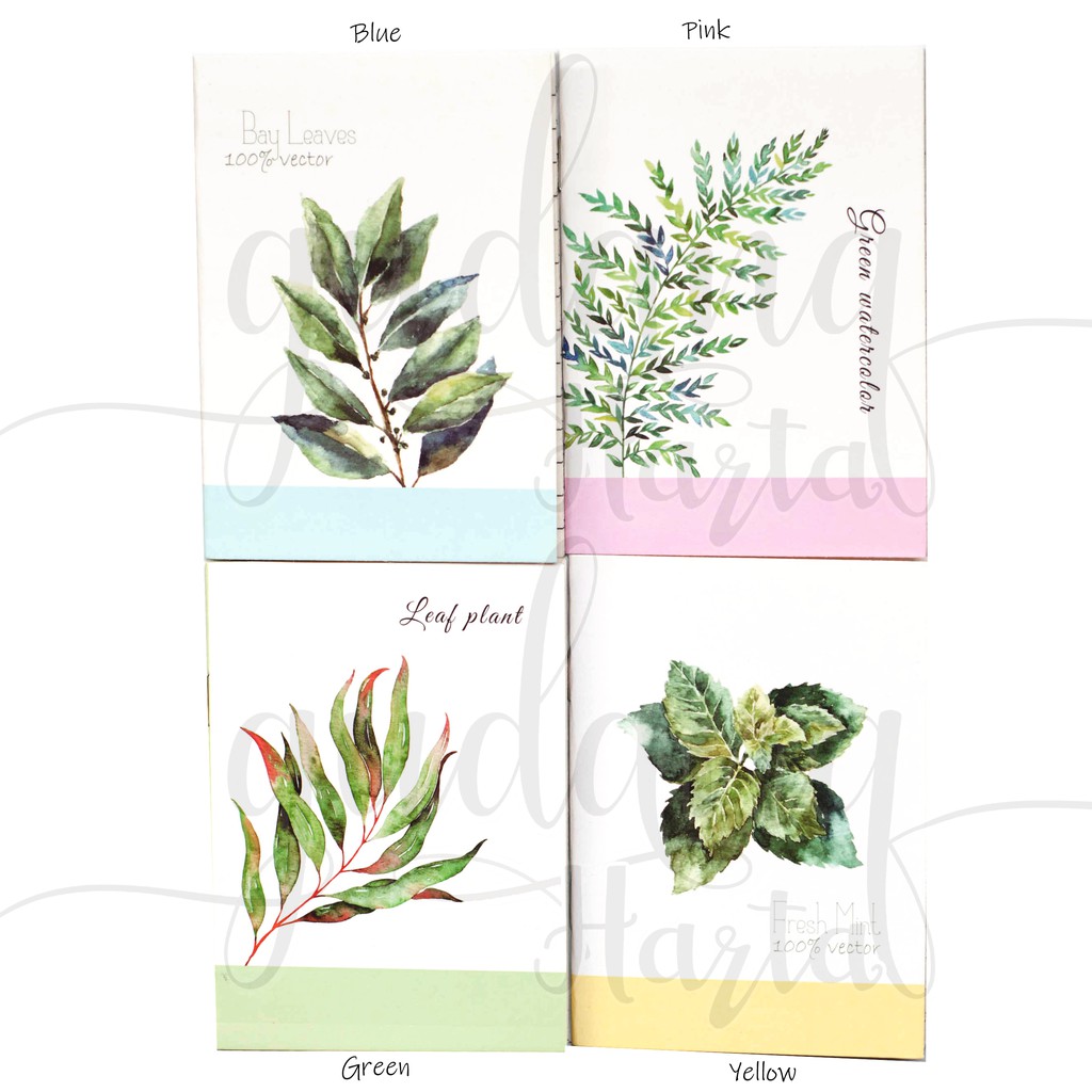 Jual Notebook Mini Daun Hijau Buku Tulis Catatan Kecil Lucu GH 308308 ...