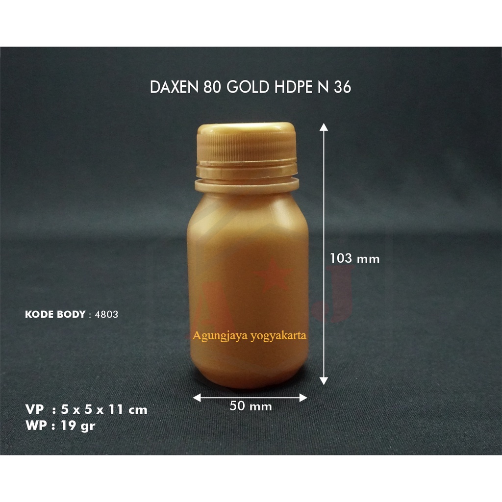 Jual Botol Obat Daxen 80 Gold /Botol Daxen/ Botol 60 Kapsul /Botol Kapsul Putih/Botol Hdpe ...
