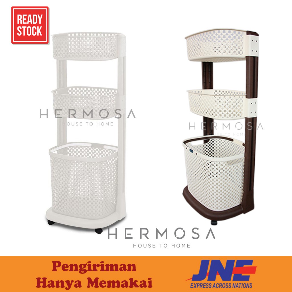 Jual Rovega Rak Laundry / Rak Serbaguna plastik dengan Roda RLB 300 / ...