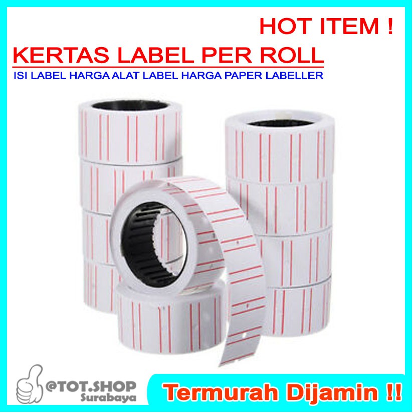 Jual [PER ROLL] ISI LABEL HARGA [1 Baris] ALAT PRICE LABELLER REFILL ...