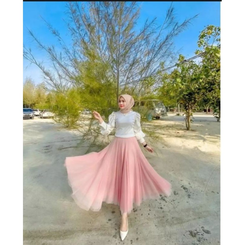 Jual ROK TUTU POLOS PREMIUM PANJANG WANITA DEWASA MURAH BERKUALITAS ...