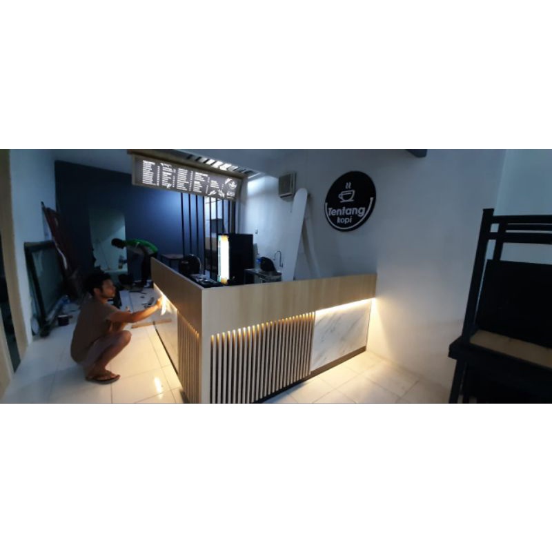 Jual Semi Interior Cafe / Meja Counter / Interior Cafe | Shopee Indonesia