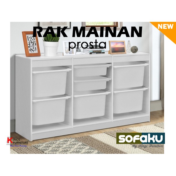 Jual OFFO Rak Mainan Prosta Kabinet Penyimpanan Anak Portable Storage ...