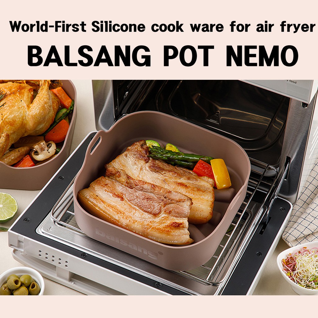 Jual Balsang Pot nemo alat masak silikon untuk Air Fryer (Square size ...