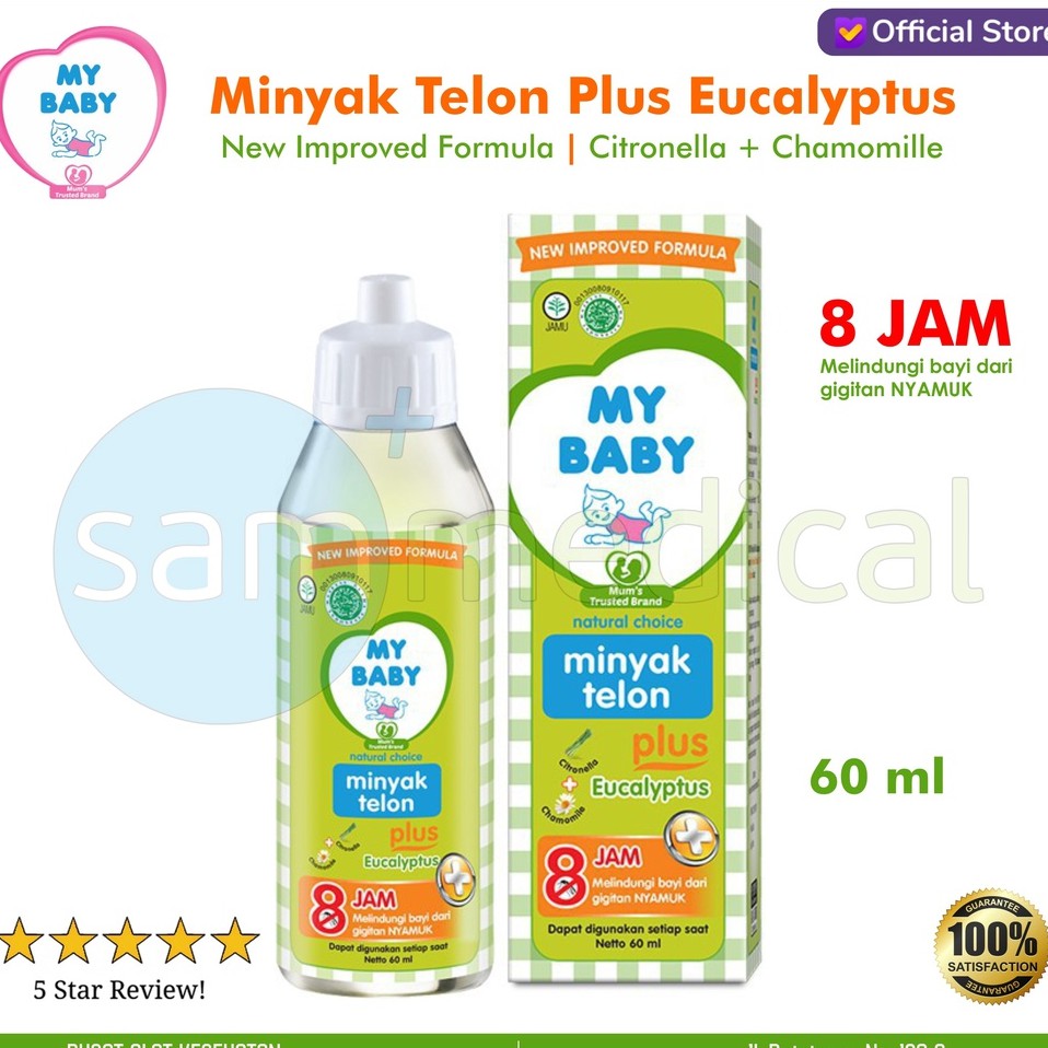 Jual My Baby Minyak Telon Plus Eucalyptus 8 jam 60ml | Shopee Indonesia