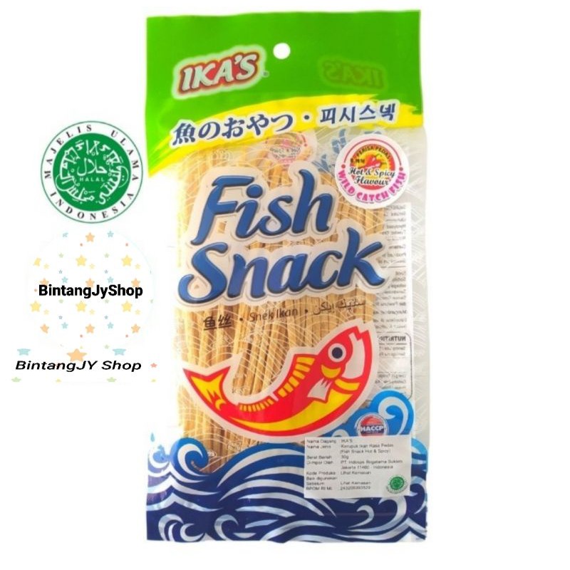 Jual ika's fish snack halal 50gr / makanan cemilan instant ada 3 varian ...