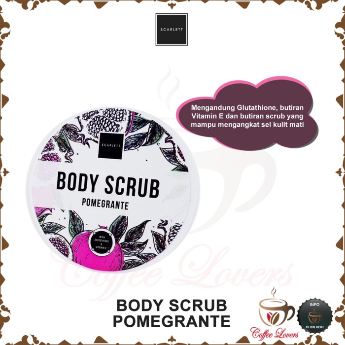 Jual SCARLETT SCARLET WHITENING BODY SCRUB POMEGRANATE PROMO | Shopee ...
