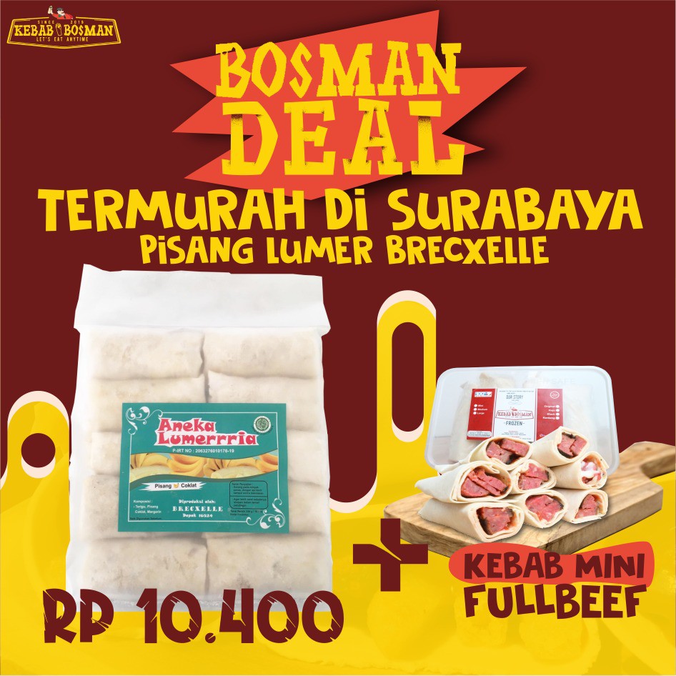 Jual PISANG LUMER BREXCELLE & KEBAB MINI FULL BEEF | Shopee Indonesia