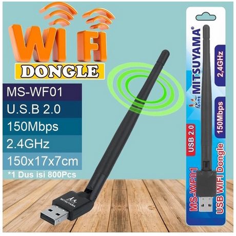 Jual USB Wifi Dongle Ms-WF01 Adaptor Usb Nirkabel Wireless Usb Adapter Receiver | Shopee Indonesia