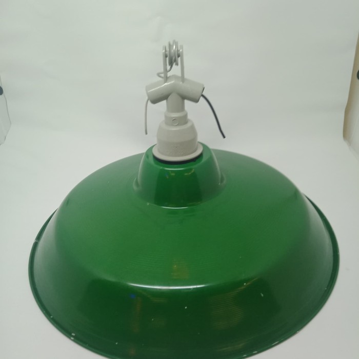 Jual Kap WD 14" 35Cm Kap Lampu Gantung Fitting E27 Hijau Alumunium Outdoor | Shopee Indonesia
