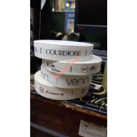 Jual sablon label pita/ pita label katun/ label baju / label hijab ...