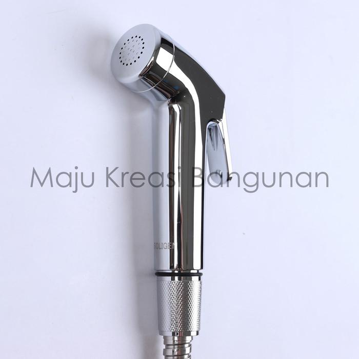 Jual JET SHOWER SET KEPALA SOLIGEN WASHER TOILET BIDET CHROME STAINLESS - PUTIH | Shopee Indonesia