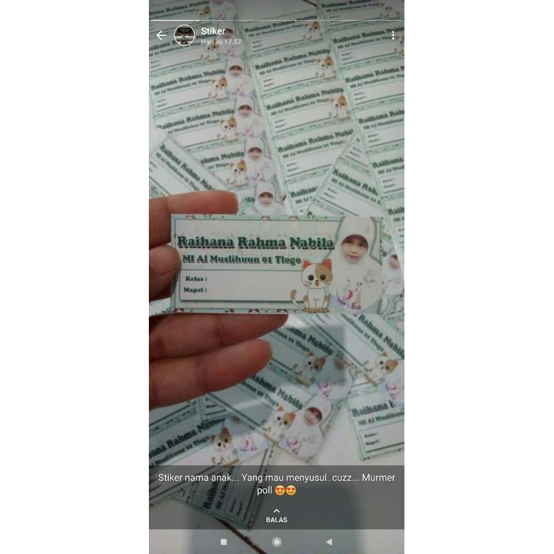 Jual STIKER LABEL IDENTITAS BUKU SISWA | Shopee Indonesia
