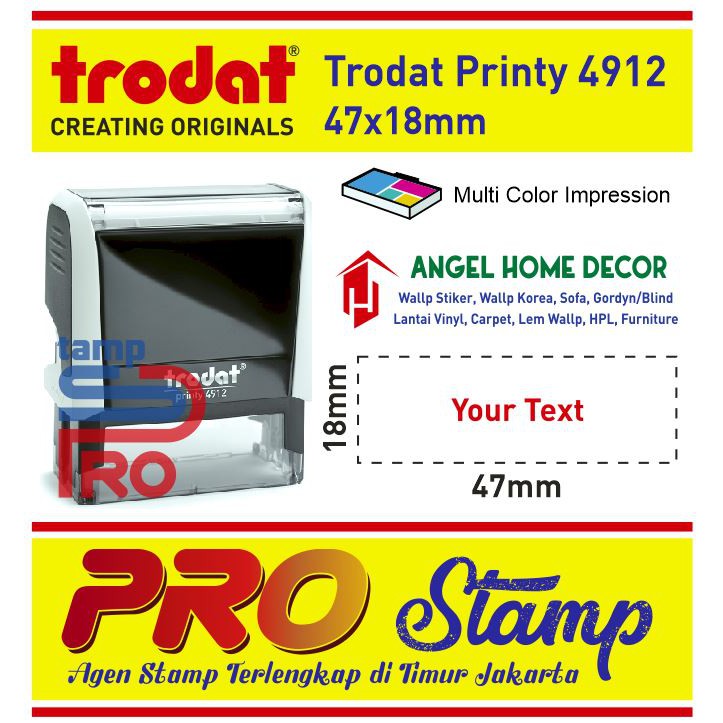 Jual Stempel Otomatis Printy / Custom Design Trodat 4912 | Shopee Indonesia