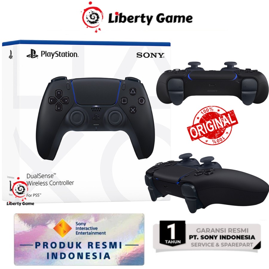 Jual PS5 Dual Sense DualSense Controller Wireless Stik Stick Midnight Black Hitam | Shopee Indonesia