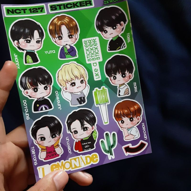Jual Sticker NCT 127 STICKER chibi fanart by zkwon18 | Shopee Indonesia