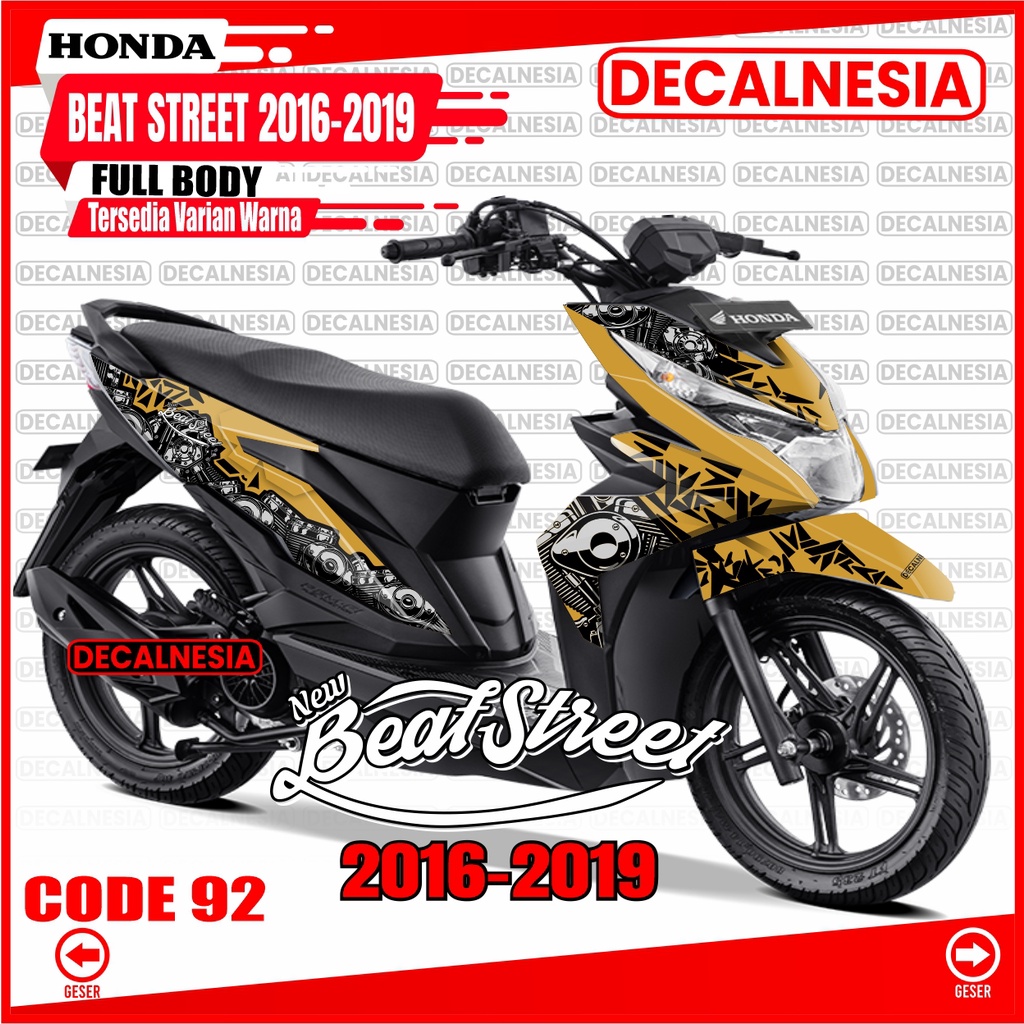 Jual Honda Decal Beat Street Old 2016 2017 Full Body Stiker Motor Beat ...