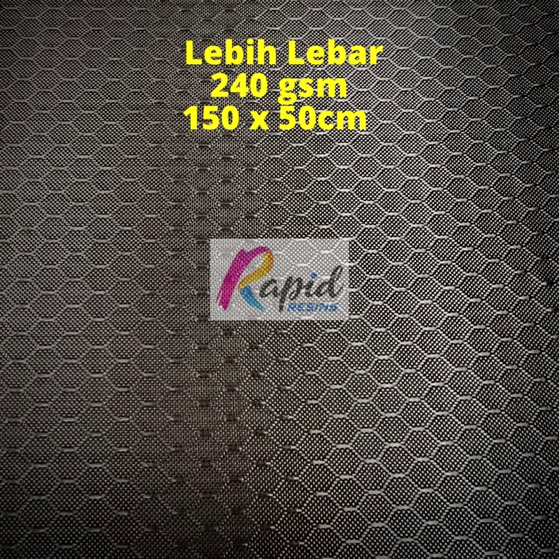 Jual Serat Karbon Asli 3K Hexagon Honeycomb 240gsm Carbon Fiber ...