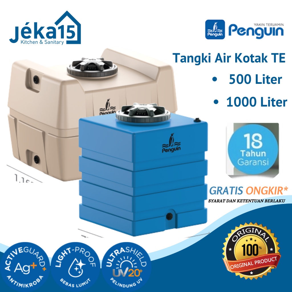 Jual Tangki Air Penguin 500 - 1000 Liter Kotak TE / Toren - Tandon ...