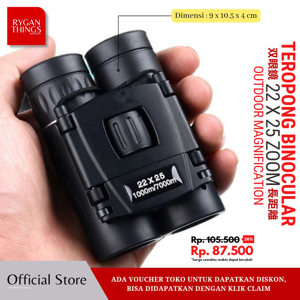 Jual Teropong Jarak Jauh / Teropong Binocular Outdoor Magnification 22 ...