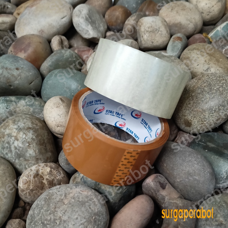 Jual Lakban Bening - Coklat 45mm x 50Yard Solatip Ekonomis Murah 2 Inch | Shopee Indonesia