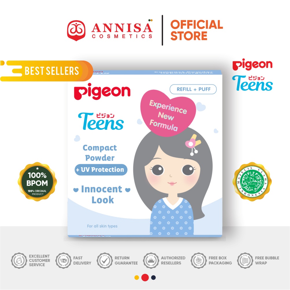 Jual PIGEON TEENS Compact Powder + UV Protection 14Gr REFILL (Biru ...