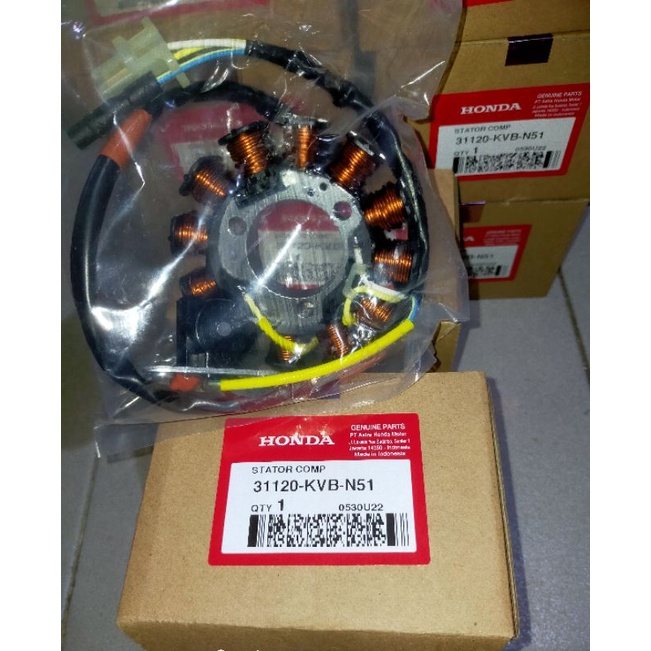 Jual 31120-KVB-N51 HGP AHM 100% ORIGINAL SPOOL SPUL STATOR COMP VARIO 110 CW OLD LAMA TECHNO ...