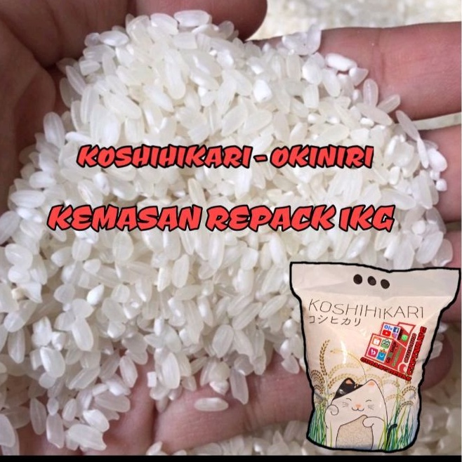 Jual BERAS JEPANG JAPONICA ONIGIRI KOSHIHIKARI KEMASAN REPACK 1KG ...