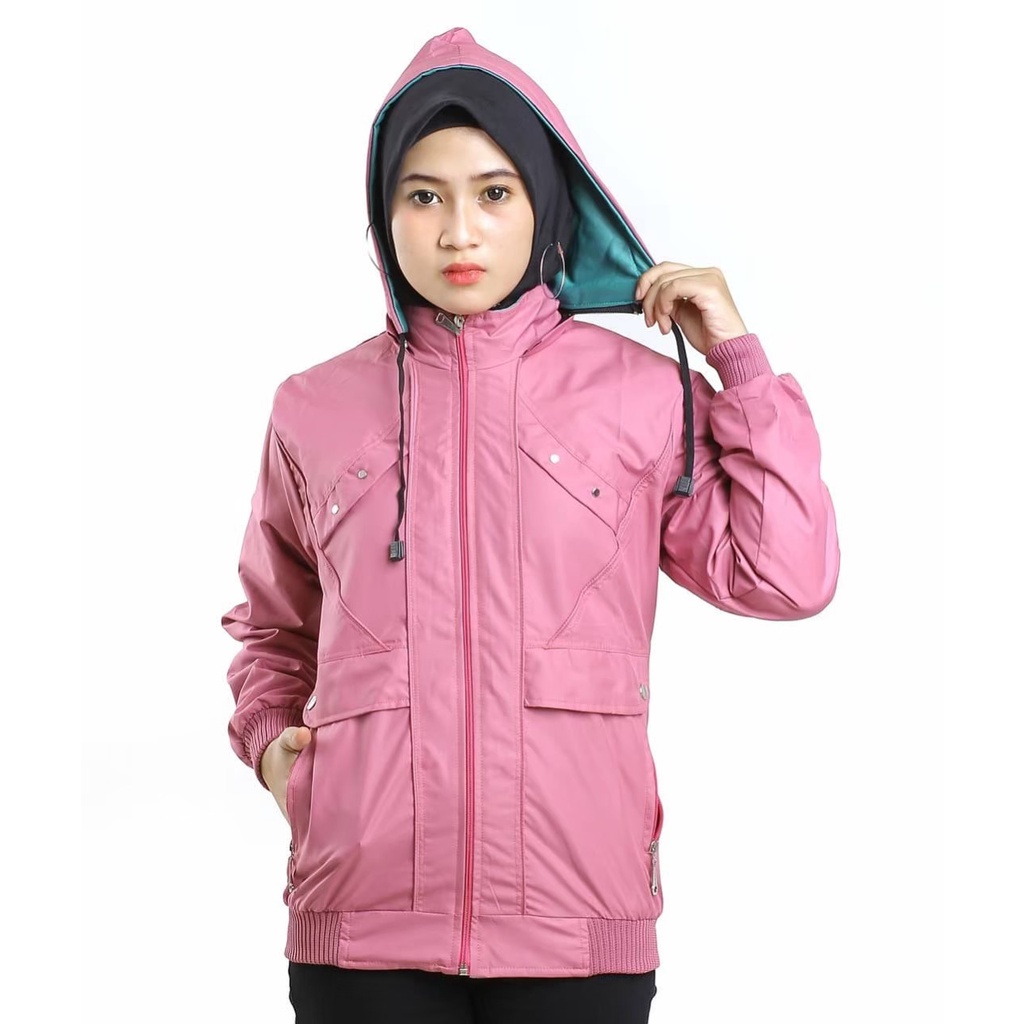 Jual JAKET WANITA WATERPROOF 2779/JAKET PARKA WANITA /sizeM - L - XL /original BLESSHER | Shopee ...