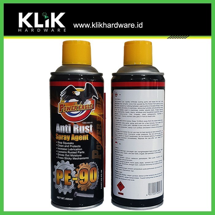 Jual POWER EAGLE PE-90 Lubricant Anti Rust 400 ml - Pelumas Anti Karat PE90 | Shopee Indonesia