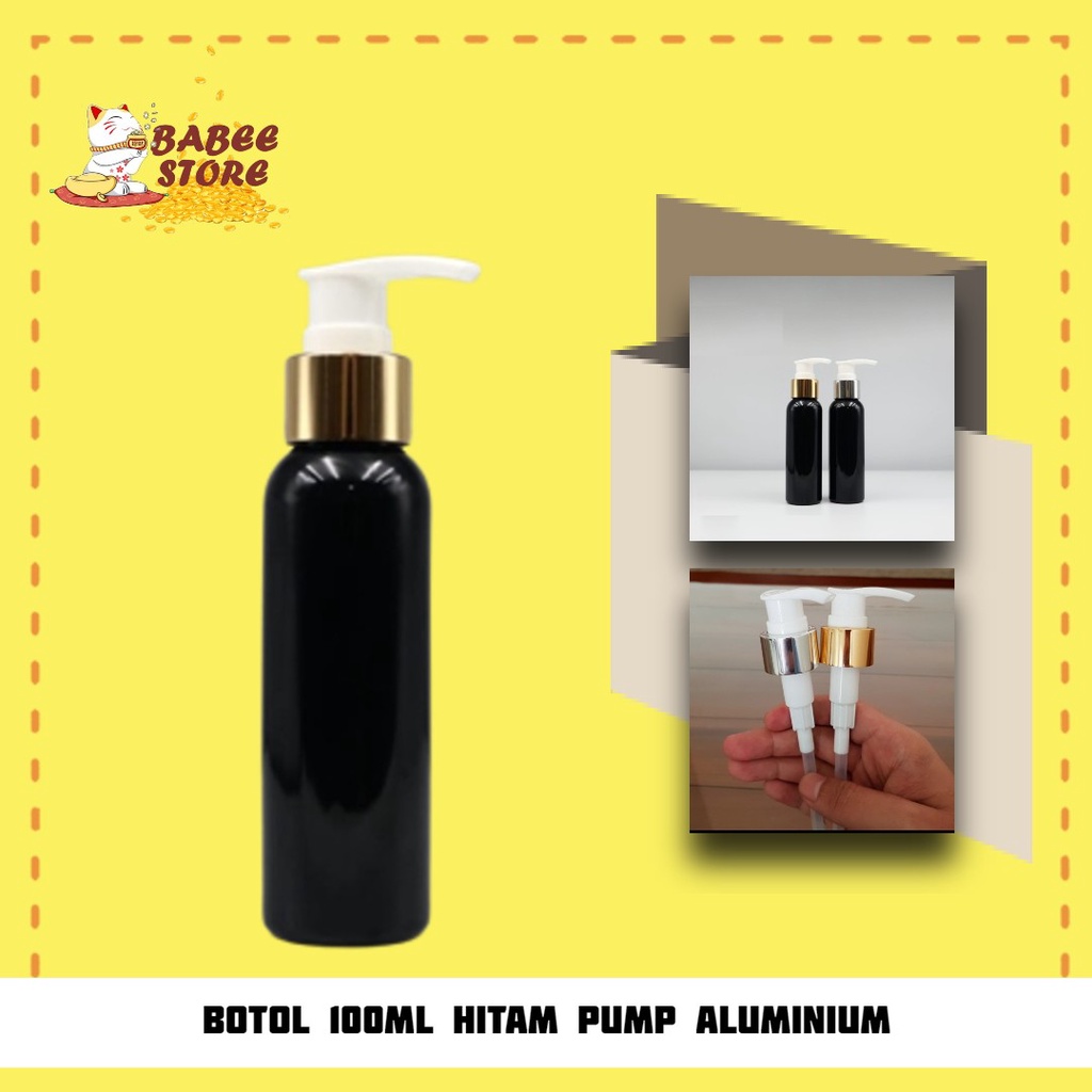 Jual BOTOL KOSMETIK 100ML TUTUP PUMP GOLD SILVER IMPORT / BOTOL 100ML HITAM / BOTOL CREAM LOTION ...