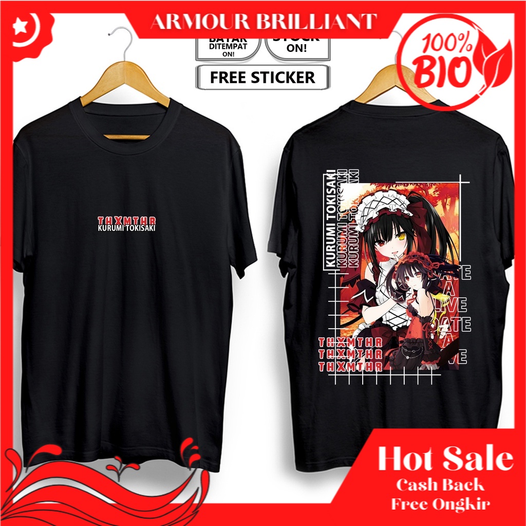 Jual KAOS KURUMI TOKISAKI DATE A LIVE WAIFU ANIME MANGA SHIDO ITSUKA ...