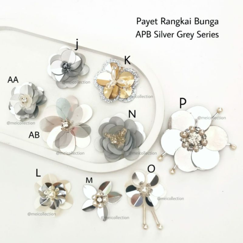 Jual Bunga Apb grey silver series | Shopee Indonesia