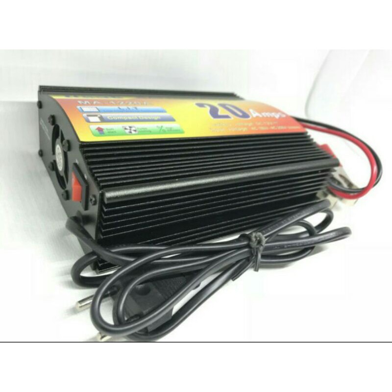Jual charger aki/accu 12v 20a otomatis bisa cas aki mobil truk bus dll ...