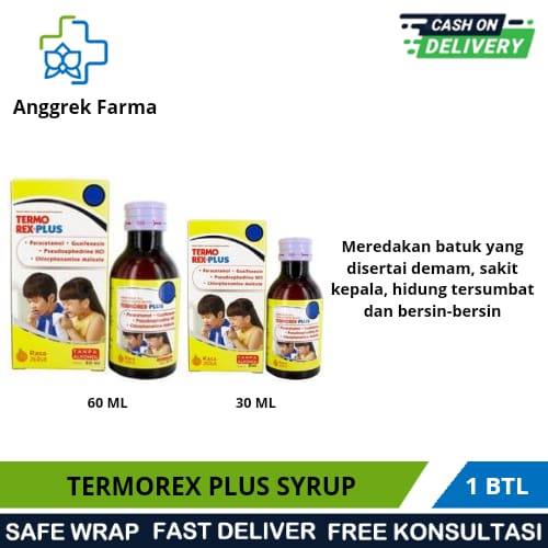 Jual TERMOREX PLUS SIRUP/OBAT BATUK PILEK ANAK/DAPAT MENGURANGI DEMAM ...