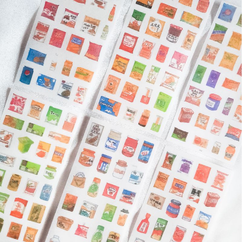 Jual Snack and Drink Deco Sticker / Sticker Deco Makanan dan Minuman ...