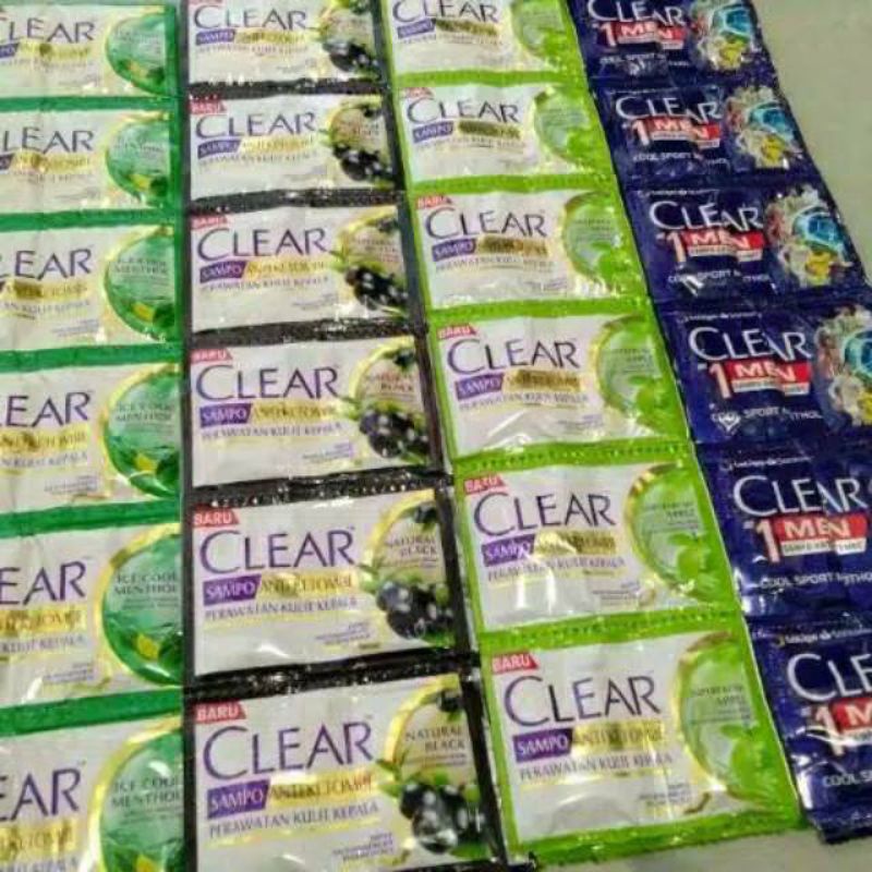 Jual Shampoo Clear renceng sachet (isi 12 sachet) | Shopee Indonesia