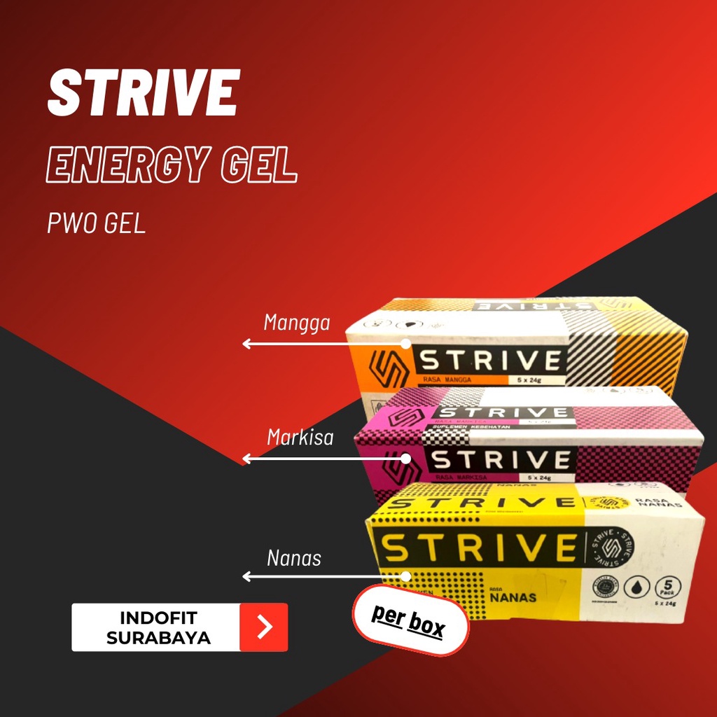 Jual Strive Energy Gel 1 box isotonic suplemen olahraga energy drink ...