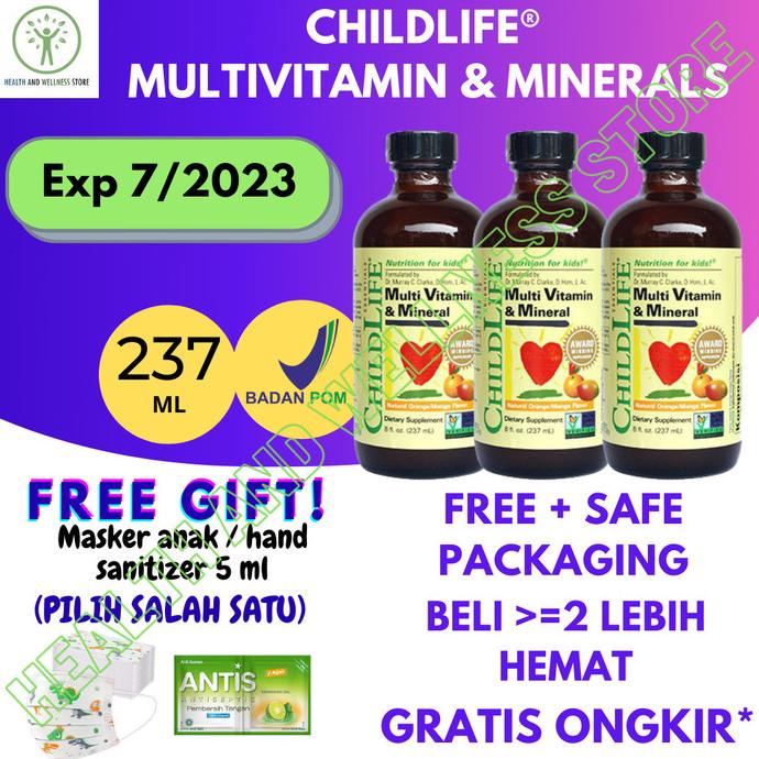 Jual CHILDLIFE ESSENTIALS MULTIVITAMIN AND MINERAL 100% ORIGINAL ...
