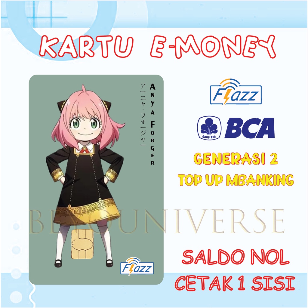 Jual Kartu E-Money Mandiri/Flazz BCA SPYXFAMILY ANYA FORGER #1 | Shopee ...
