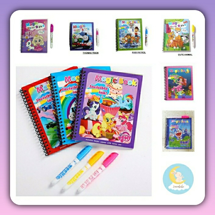 Jual Buku Mewarnai Magic Water Book Mainan Edukasi Doodle Book Painting ...